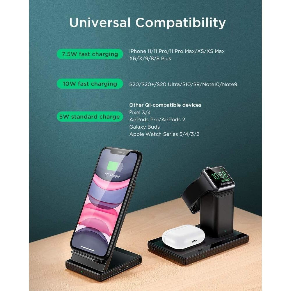 🔋 Statie Incarcare Wireless Modulara ESR 3-in-1